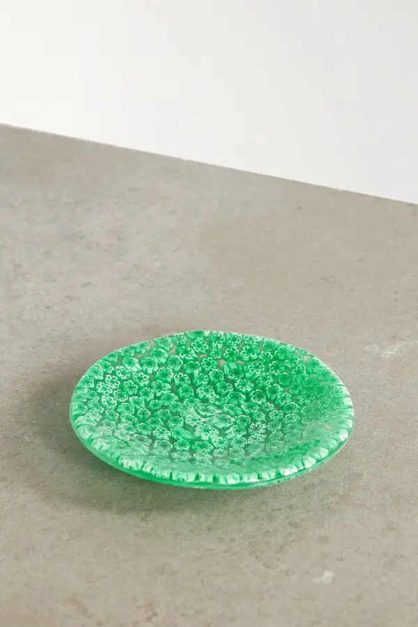 MARLO LAZ Stella Mare Seafoam Glass Dish - Green