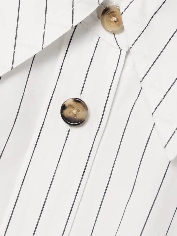 Khaite Tamal Oversized Striped Cotton-poplin Shirt