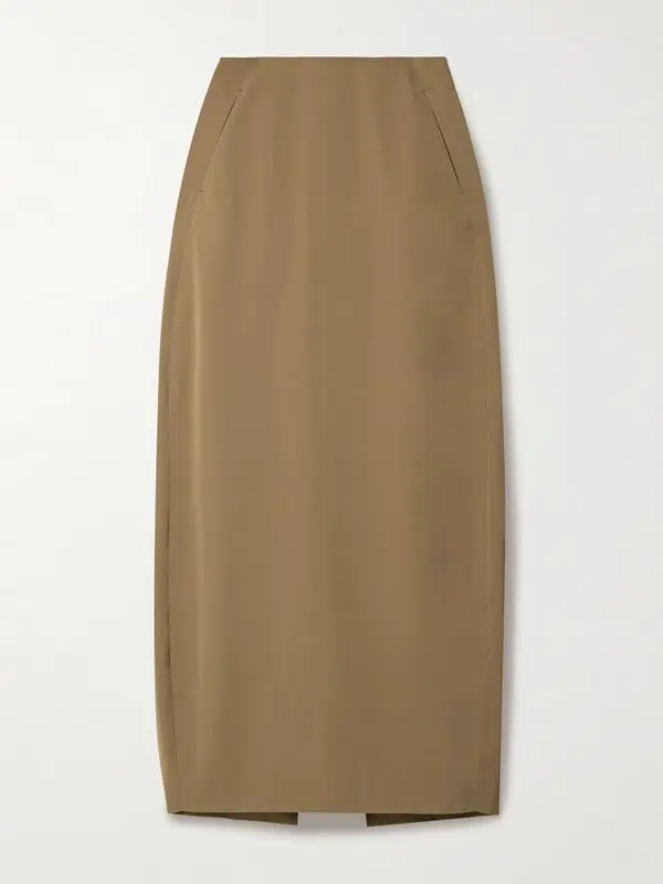 Khaite Lauson Twill Maxi Skirt