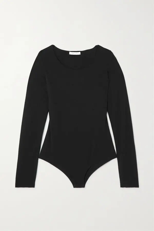 THE ROW Fenna Stretch-silk Jersey Bodysuit
