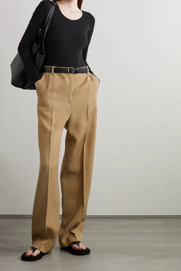 THE ROW Fenna Stretch-silk Jersey Bodysuit
