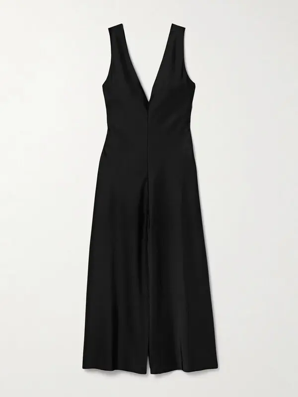 LESET Barb Satin Midi Dress
