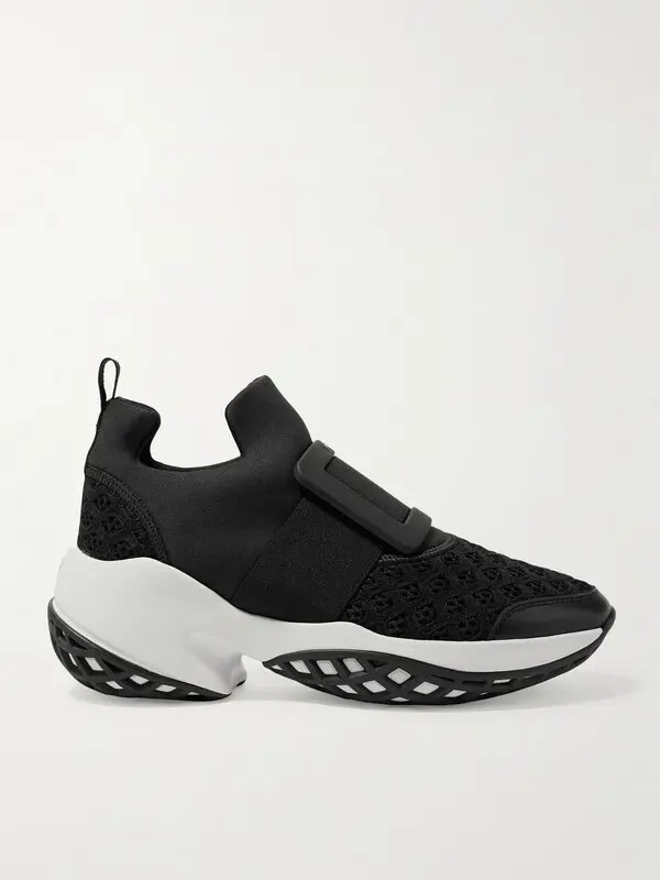 ROGER VIVIER Viv Run Mesh And Leather Sneakers