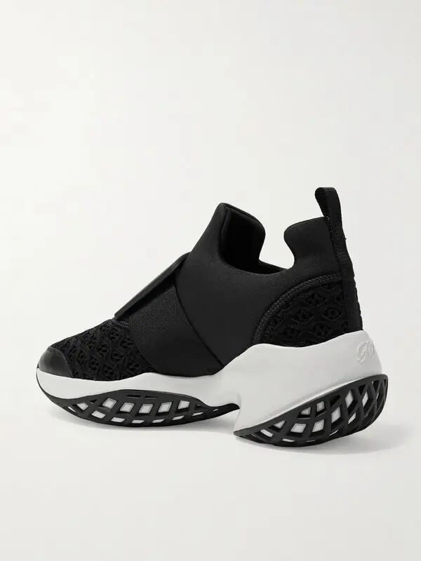 ROGER VIVIER Viv Run Mesh And Leather Sneakers