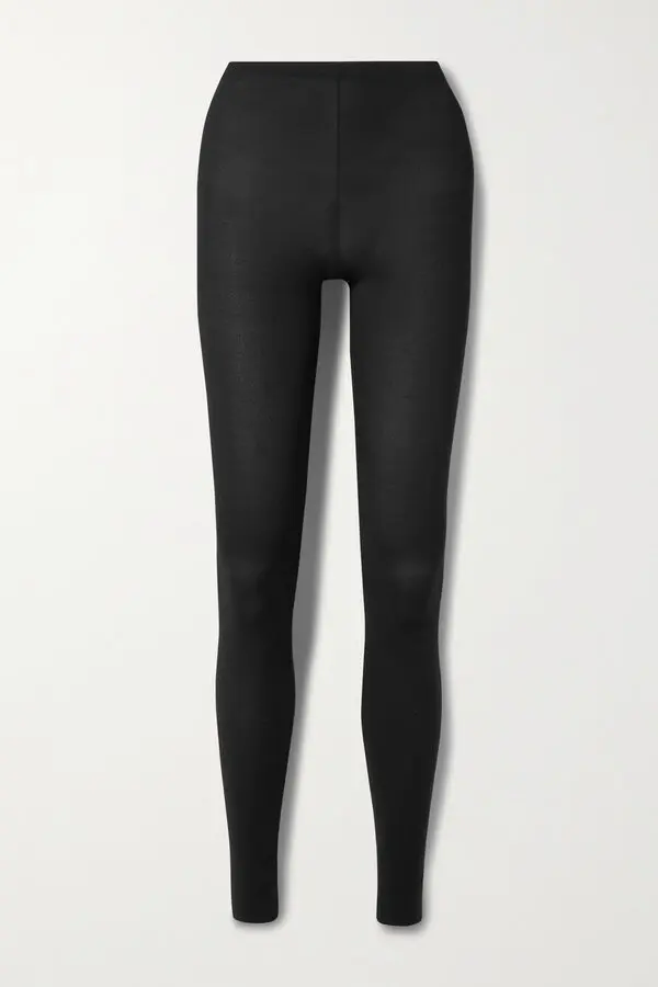 THE ROW Fraidy Stretch-silk Jersey Leggings
