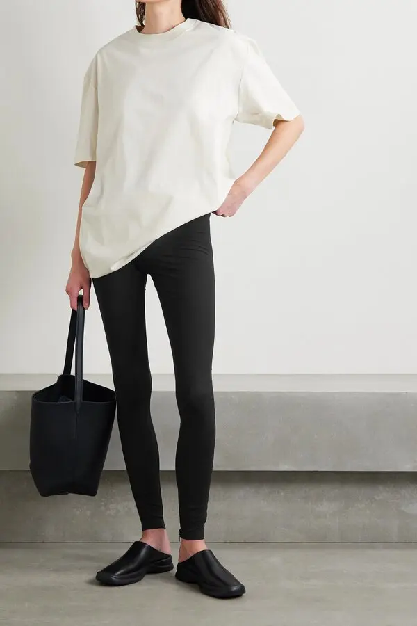 THE ROW Fraidy Stretch-silk Jersey Leggings