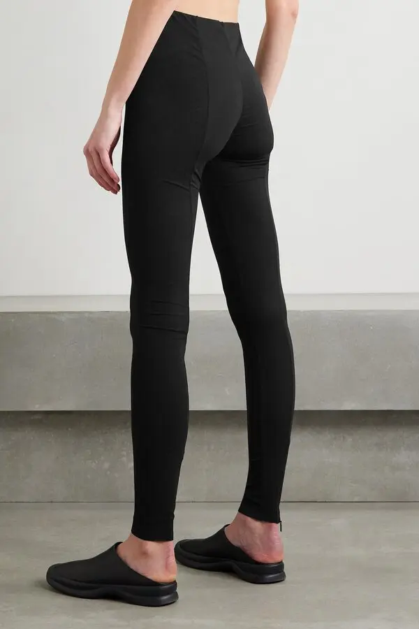 THE ROW Fraidy Stretch-silk Jersey Leggings