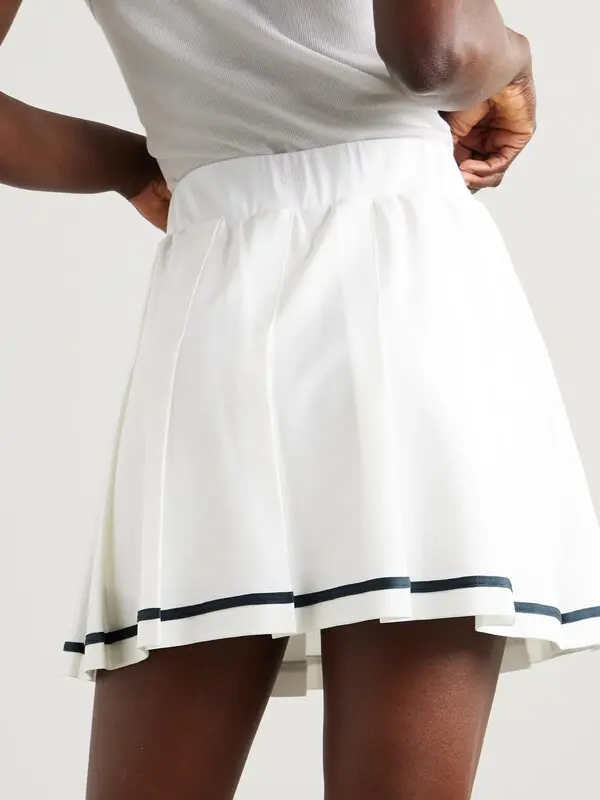 Varley Clarendon Striped Pleated Mini Skirt