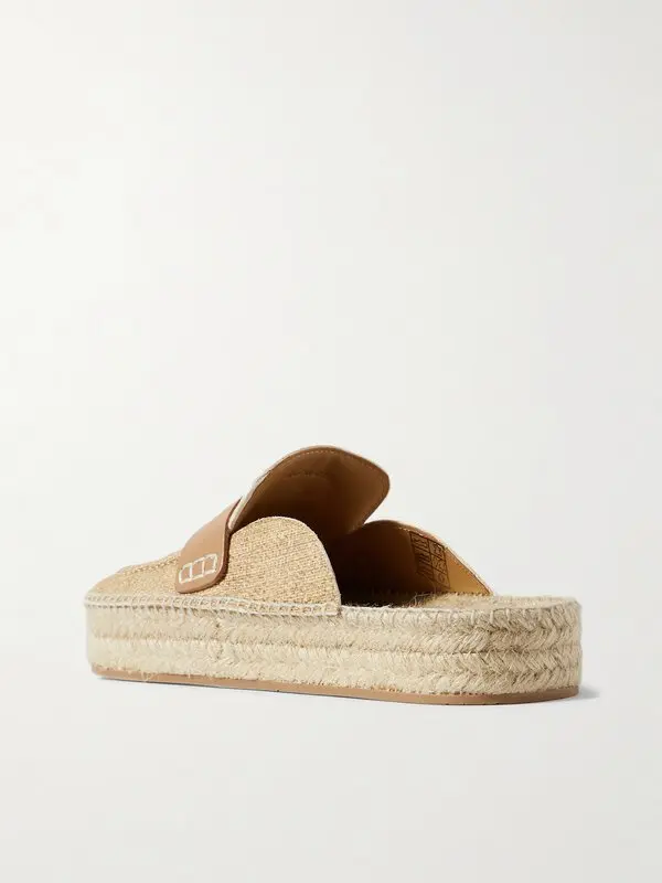 JW Anderson Printed Espadrille Mules - Neutrals