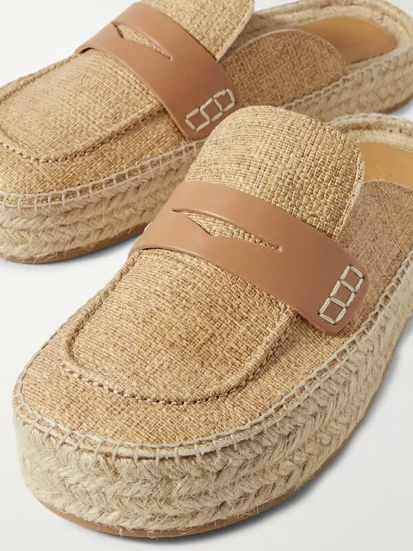 JW Anderson Printed Espadrille Mules - Neutrals