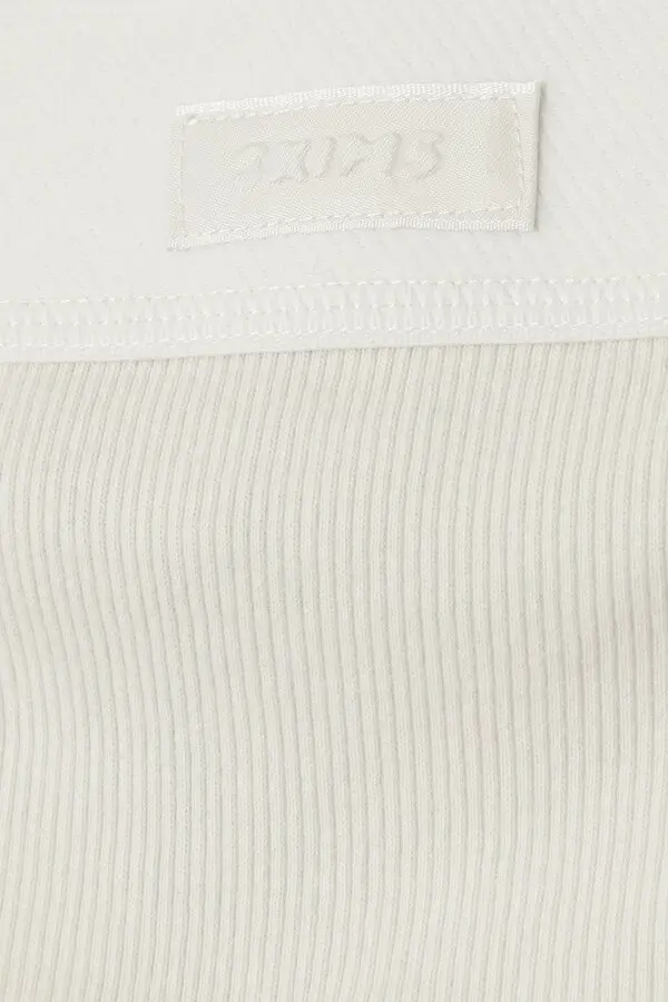 SKIMS Cotton Collection Ribbed Cotton-blend Jersey Thong
