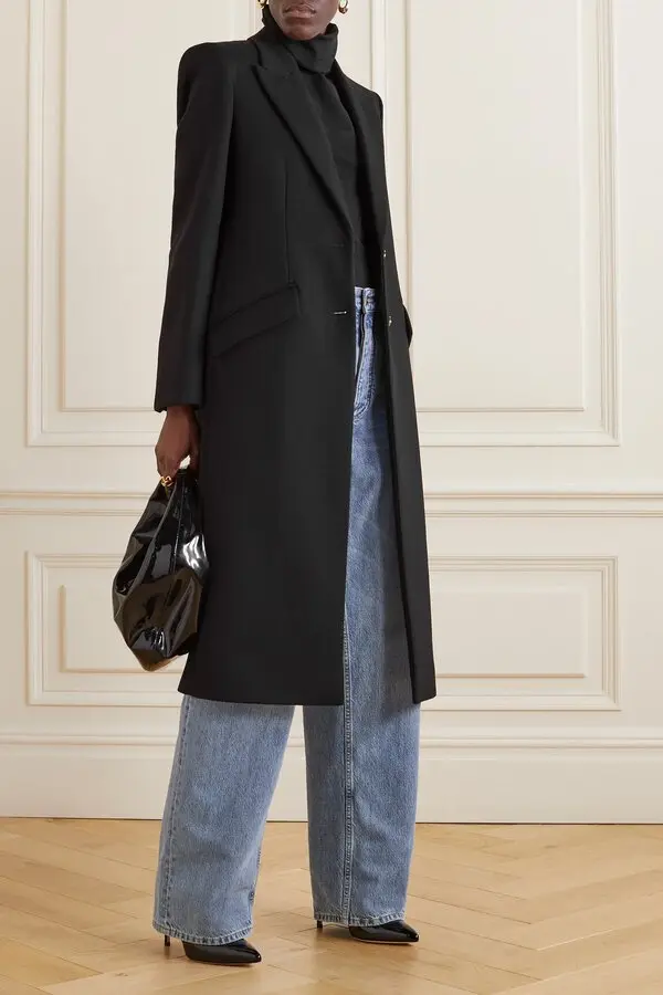 Versace Icons Appliquéd Wool-blend Coat