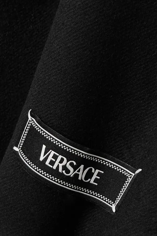 Versace Icons Appliquéd Wool-blend Coat