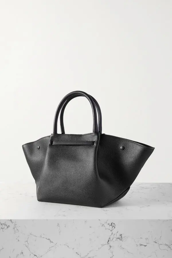 DEMELLIER The New York Midi Textured-leather Tote - Black