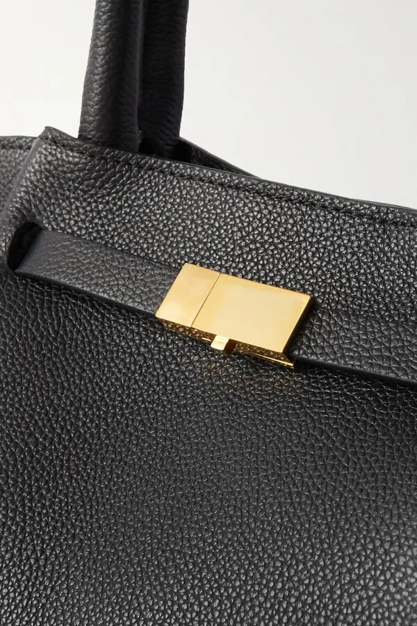 DEMELLIER The New York Midi Textured-leather Tote - Black