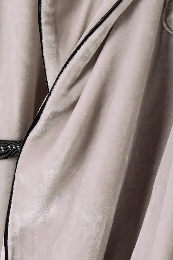 SLEEPING WITH JACQUES Net Sustain Bon Vivant Belted Velvet Robe