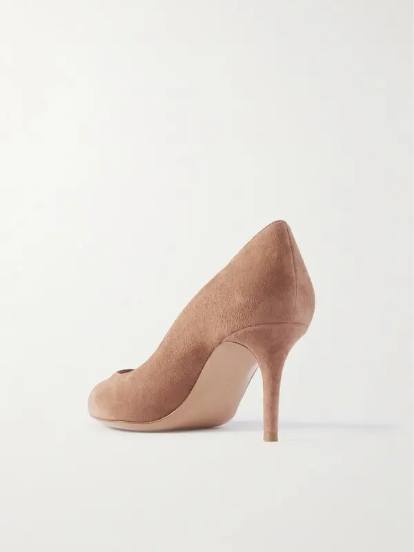 GIANVITO ROSSI 70 Suede Pumps - Neutrals