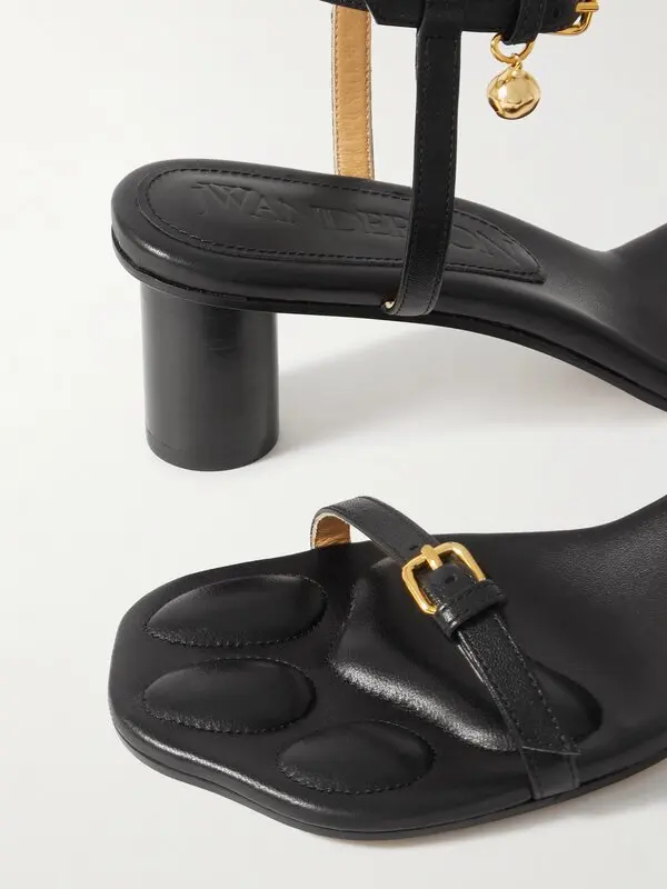 JW Anderson Paw Embellished Leather Sandals