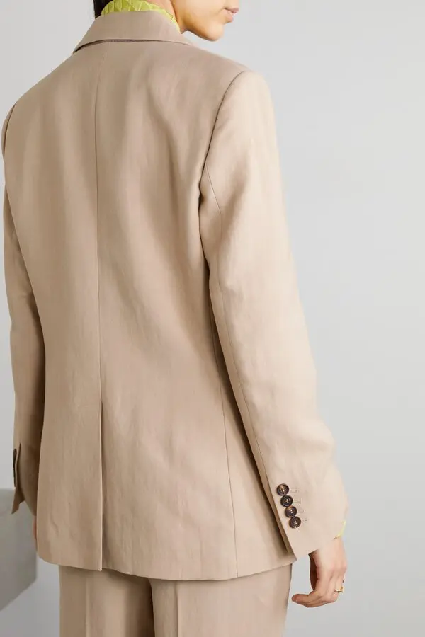 Brunello Cucinelli Double-breasted Linen Blazer