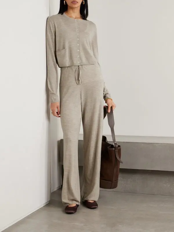 LESET James Cropped Wool Cardigan