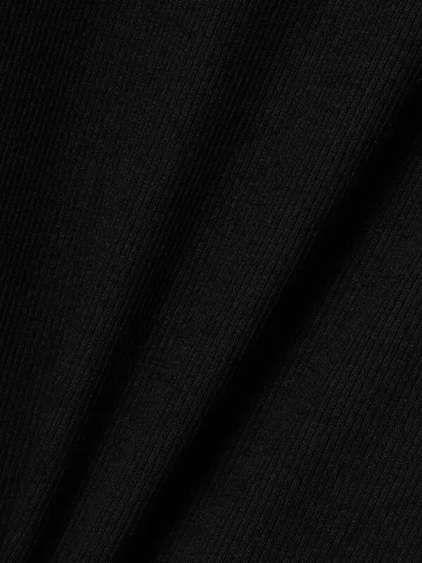LESET Kelly Ribbed Cotton-blend Jersey T-shirt - Black