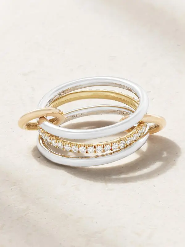 SPINELLI KILCOLLIN Sonny Set Of Three Diamond Rings - Silver