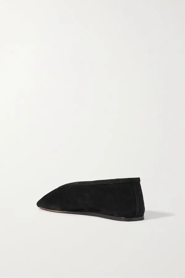 Le Monde Beryl Luna Suede Ballet Flats - Black