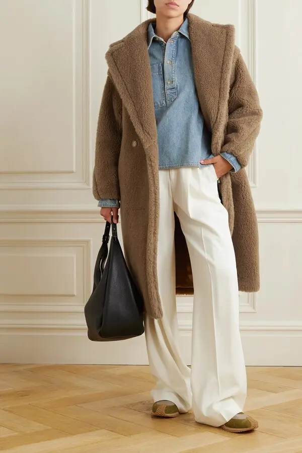 Max Mara Teddy Bear Icon Oversized Camel Hair And Silk-blend Coat - Brown