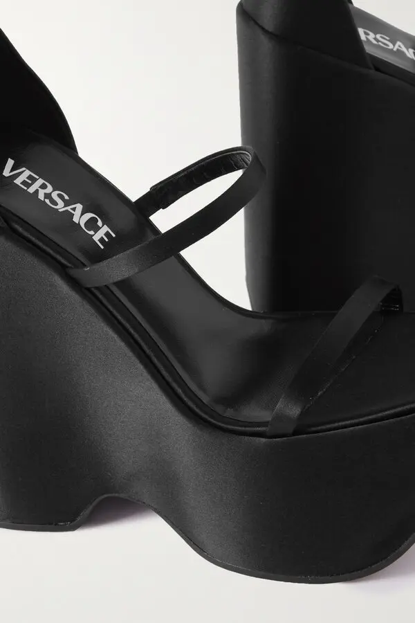 Versace Satin Platform Sandals