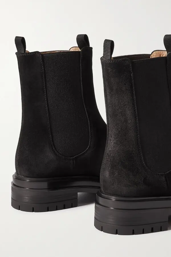 GIANVITO ROSSI Chester Suede Chelsea Boots - Black