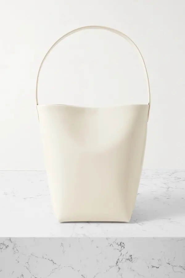 THE ROW N/s Park Small Leather Tote - Ivory