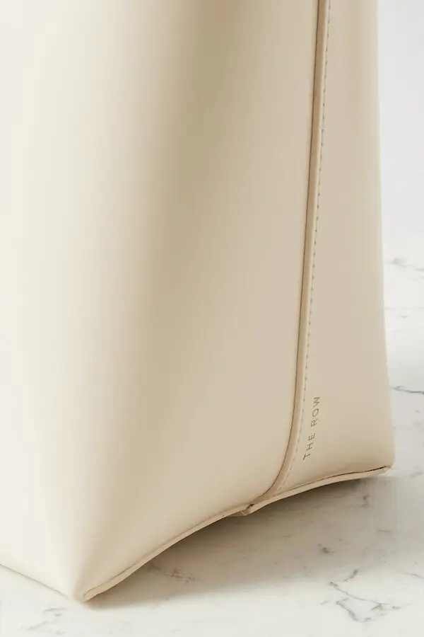 THE ROW N/s Park Small Leather Tote - Ivory