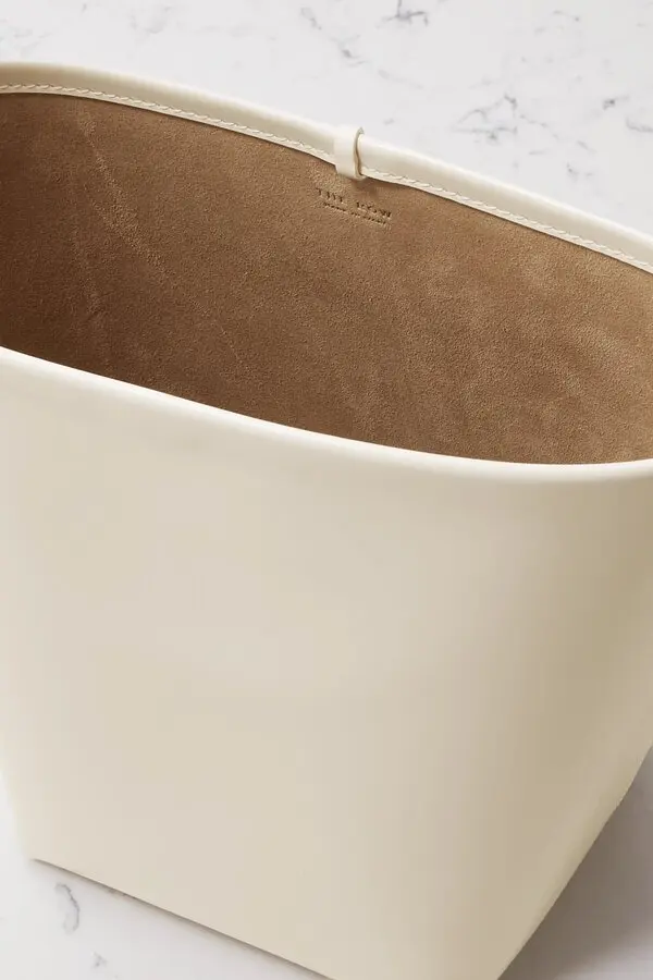 THE ROW N/s Park Small Leather Tote - Ivory