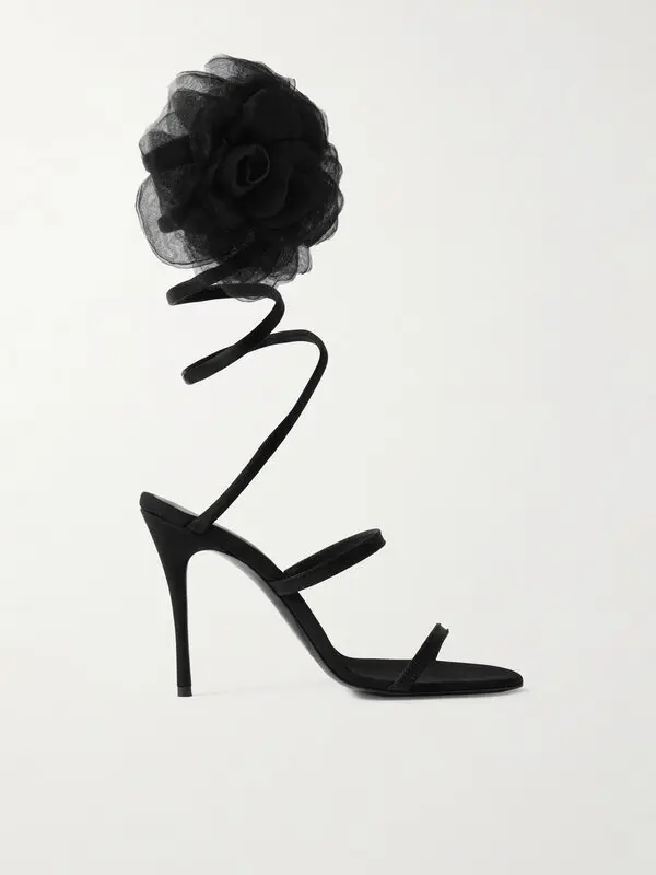 Magda Butrym Appliquéd Grosgrain Sandals
