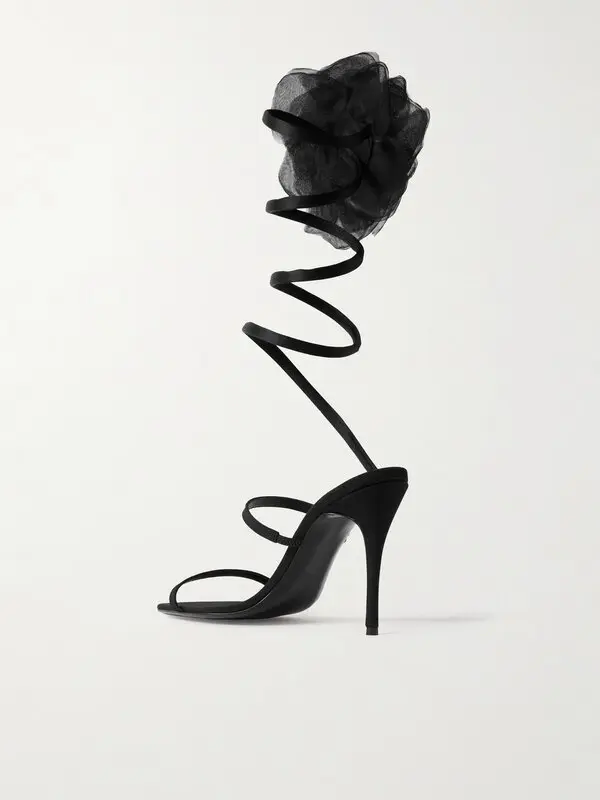 Magda Butrym Appliquéd Grosgrain Sandals