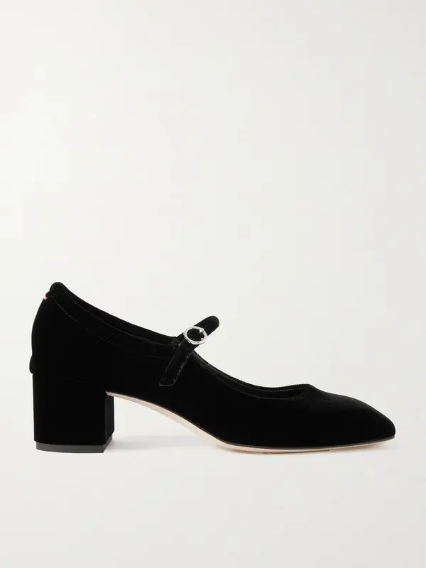 AeydĒ Aline Velvet Mary Jane Pumps