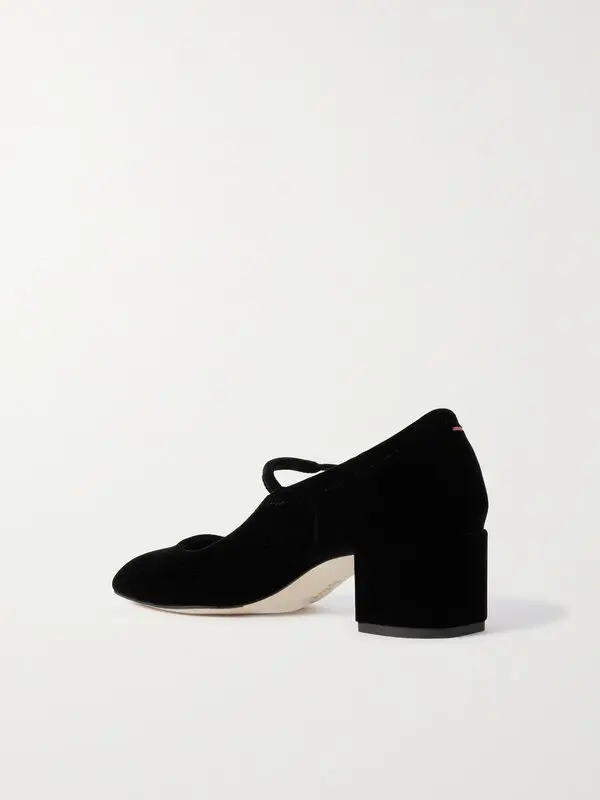 AeydĒ Aline Velvet Mary Jane Pumps