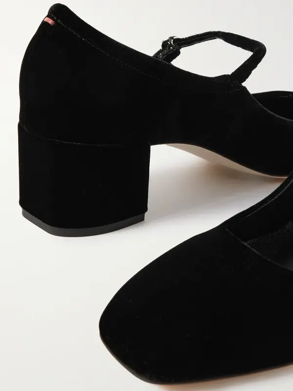 AeydĒ Aline Velvet Mary Jane Pumps