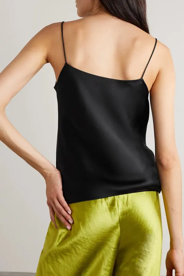 THE ROW Biggins Silk-satin Camisole - Black