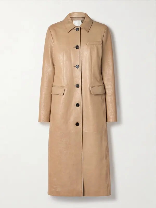 Veronica De Piante Kate Textured-leather Coat