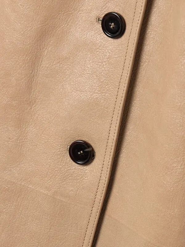 Veronica De Piante Kate Textured-leather Coat