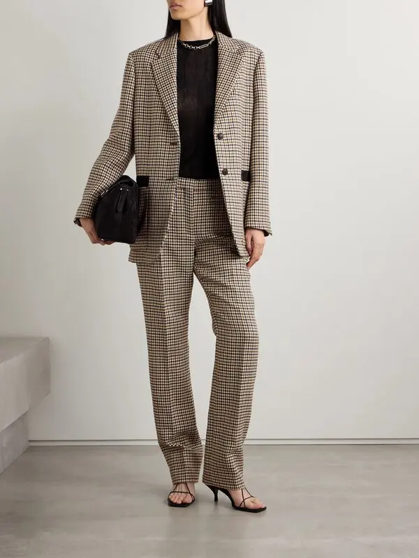 Veronica De Piante Sebastian Houndstooth Wool Blazer