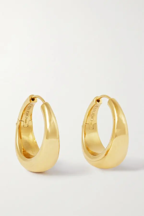 Lié Studio The Andrea -plated Hoop Earrings - Gold