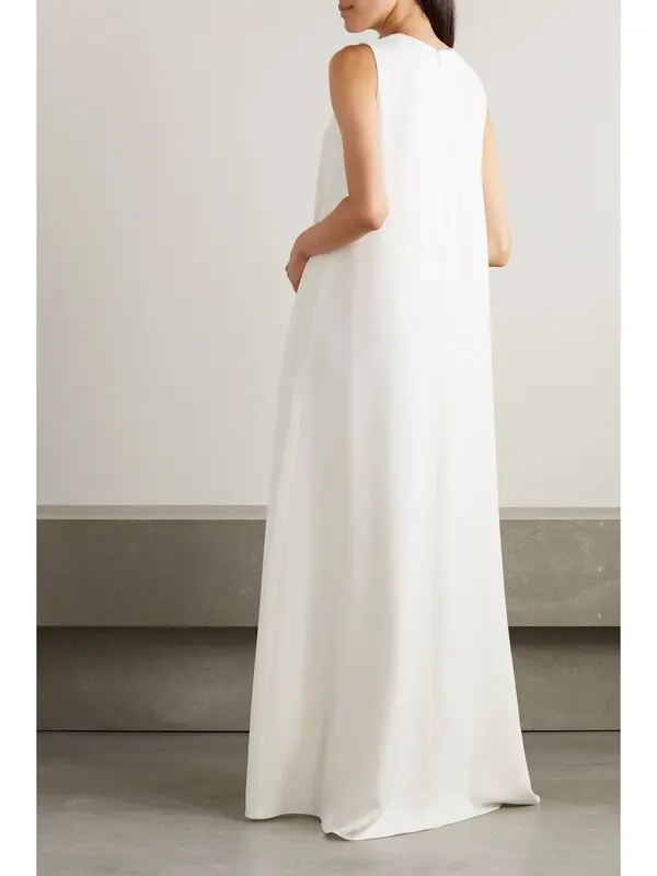 THE ROW Eno Silk-crepe Maxi Dress - Neutrals