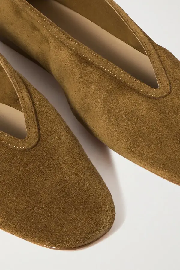 Le Monde Beryl Luna Suede Ballet Flats - Brown