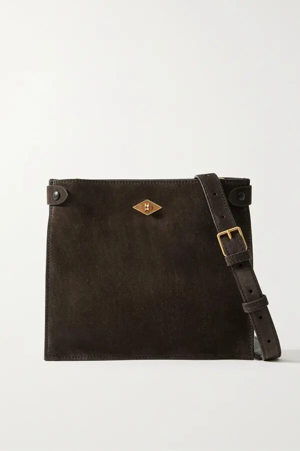 METIER Stowaway Suede Shoulder Bag - Brown