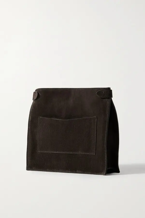 METIER Stowaway Suede Shoulder Bag - Brown