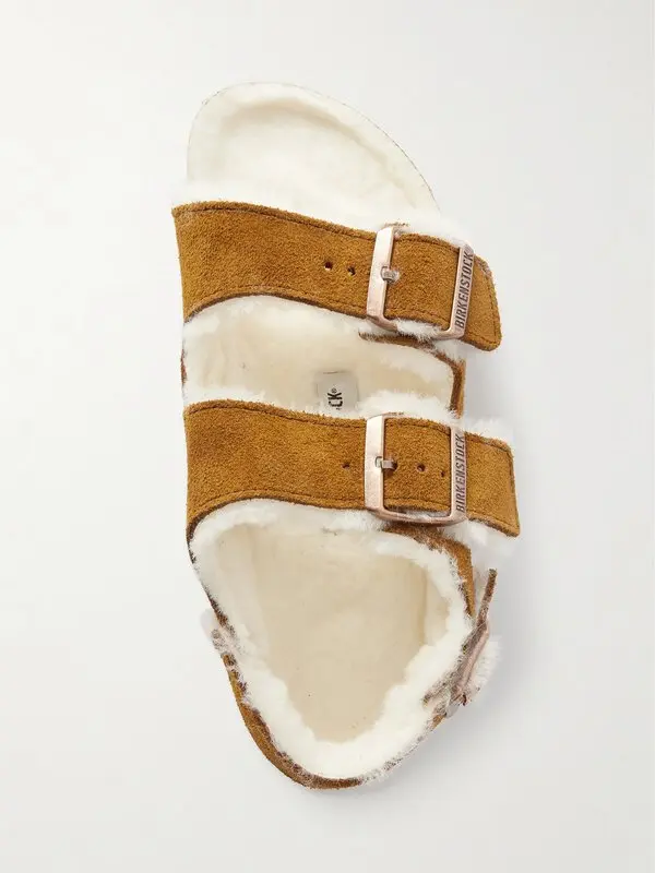 BIRKENSTOCK Milano Shearling-lined Suede Sandals