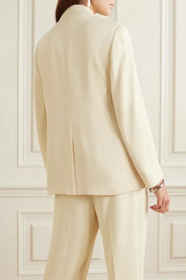 Vince Double-breasted Recycled-crepe Blazer