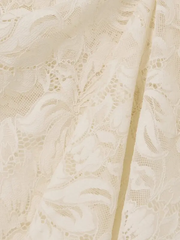 Rabanne Scalloped Lace Midi Skirt